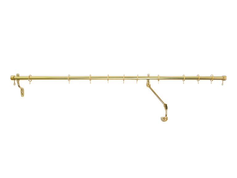 Brass Rising Portiere Door Rod - Hunter & Hyland