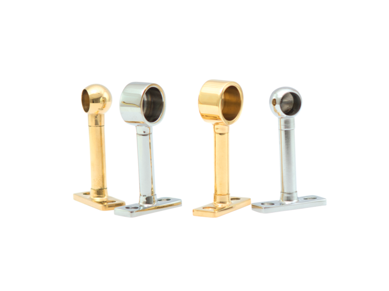 Café Rod Brass Closed End Bracket | Brass Brackets | Hunter & Hyland