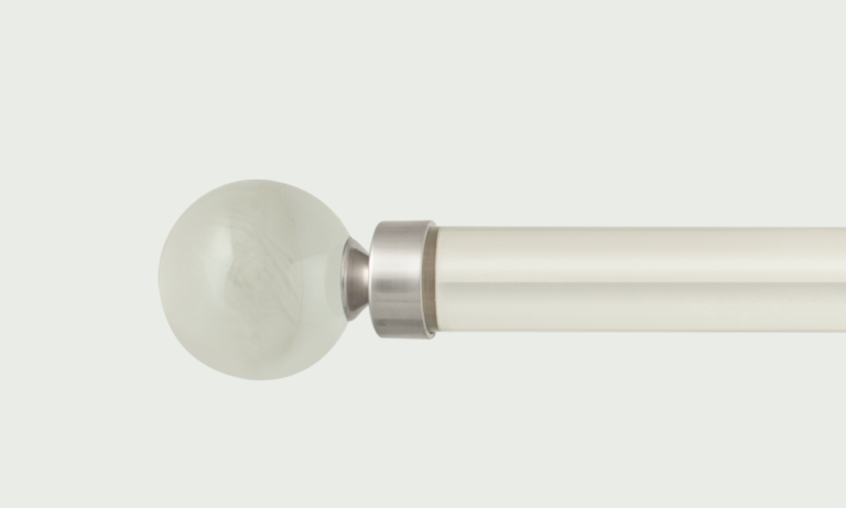 Acrylic Pole with Crystal Clear Finial - Hunter & Hyland